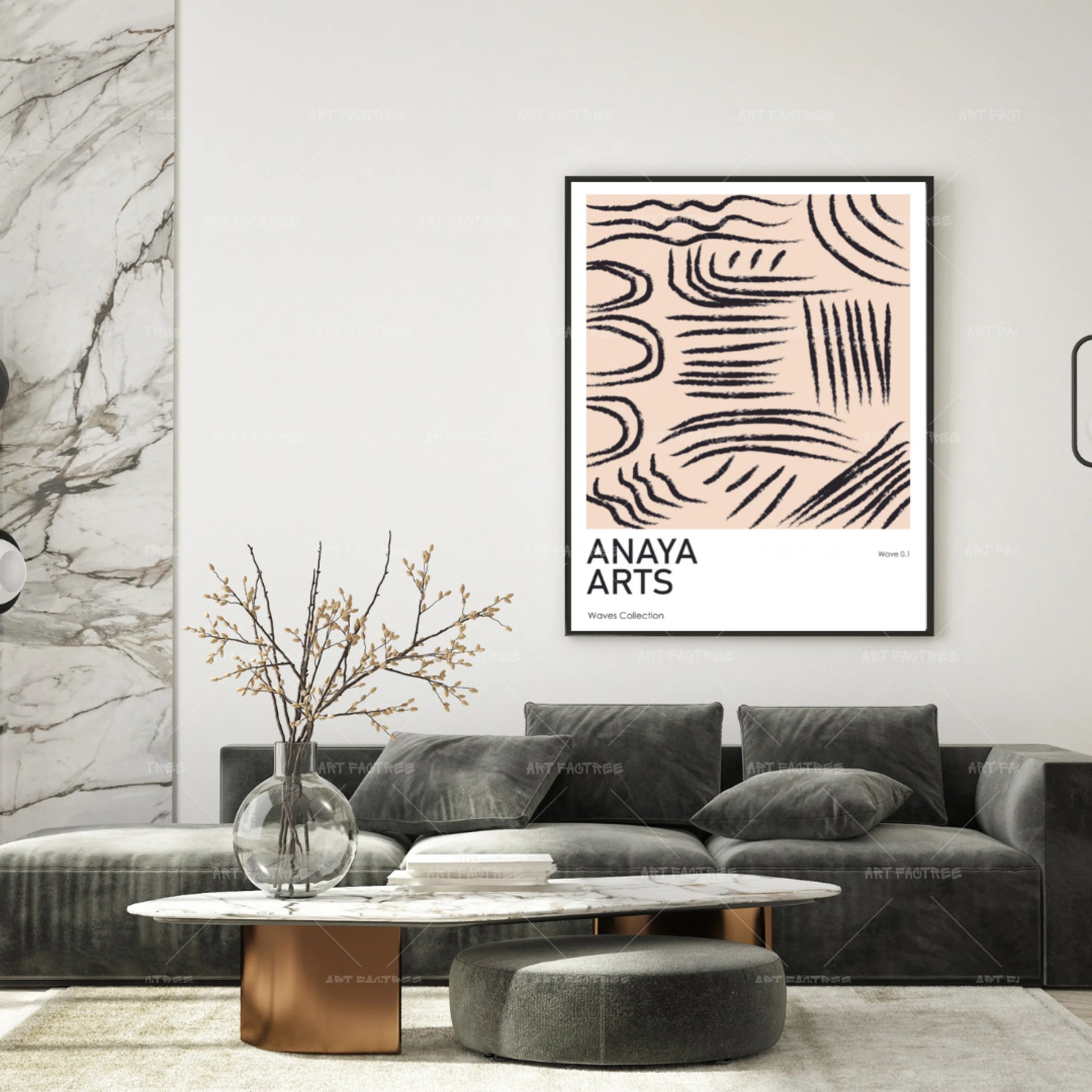 Anaya Arts Waves 1.0 | Print and Canvas Wall Art For Home and Office
